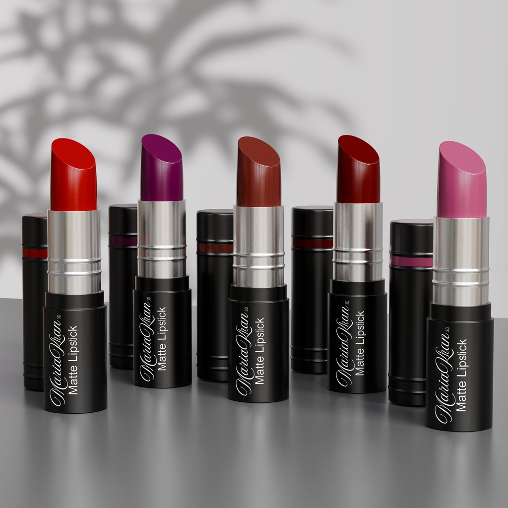 Cosmetic Lipstick Color Shades | FREE Miscellaneous models | BlenderKit