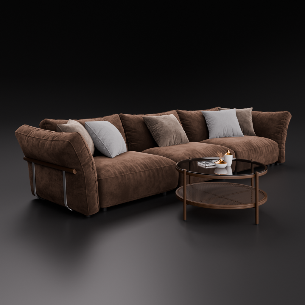Sofa Camelot Velvet | Sofas models | BlenderKit