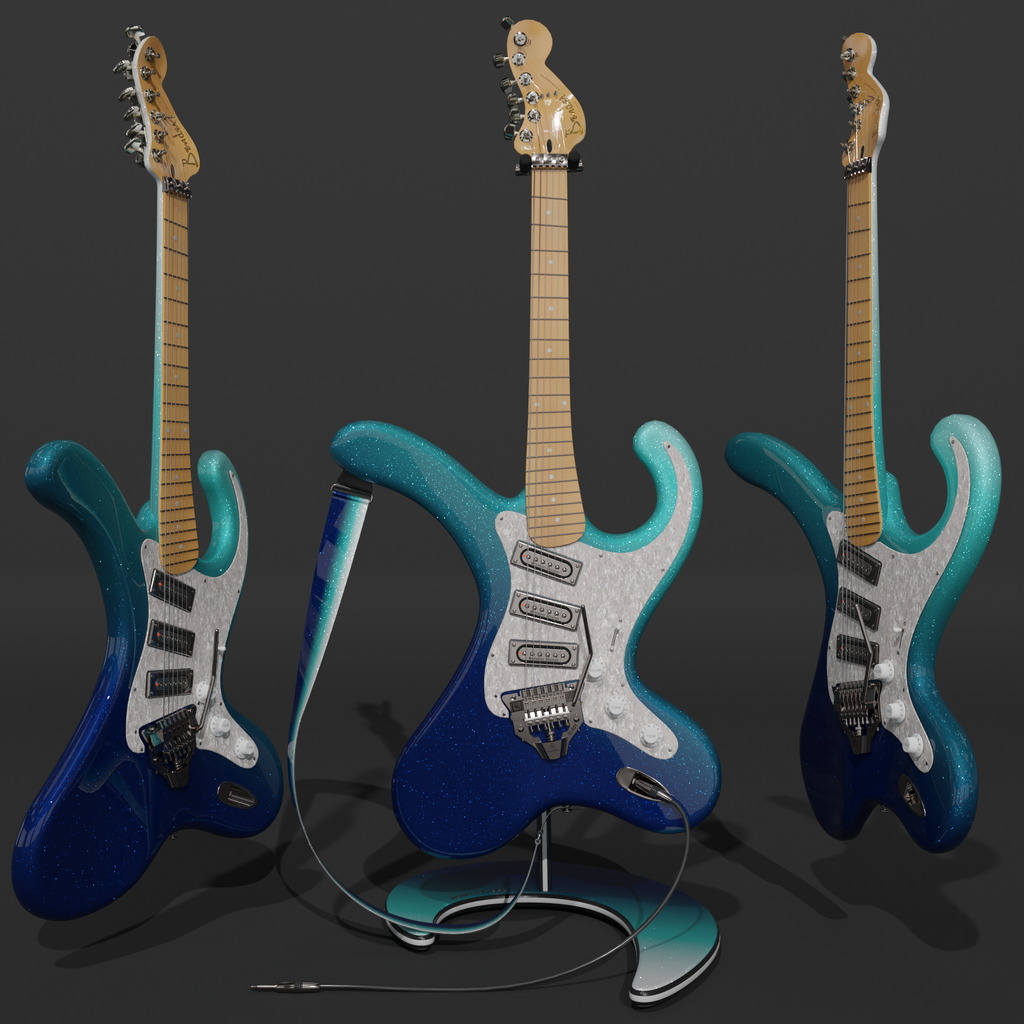 Bender DISTORTORCASTER | FREE Musical Instruments models | BlenderKit