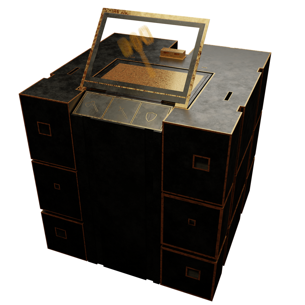 Hollow Graphic Drop Box | Robotics models | BlenderKit