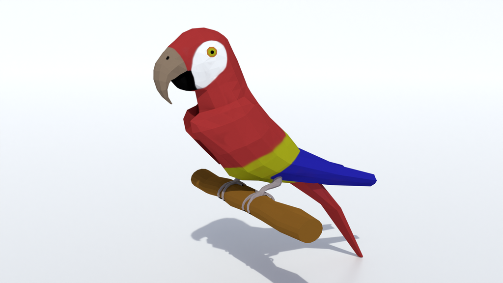Low Poly Macaw Parrot | Birds models | BlenderKit