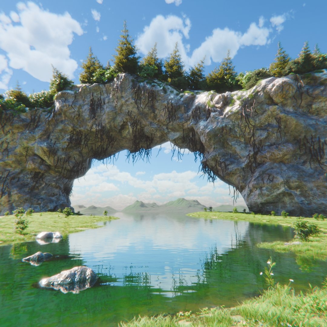 Sanctuary Arch | FREE Nature scenes | BlenderKit