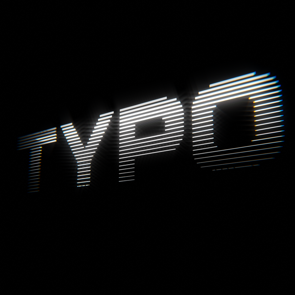 3D Lines Text with Dispersion Effect | Typography scenes | BlenderKit