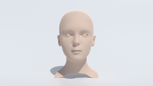 Woman Head Base Mesh | Human Heads models | BlenderKit