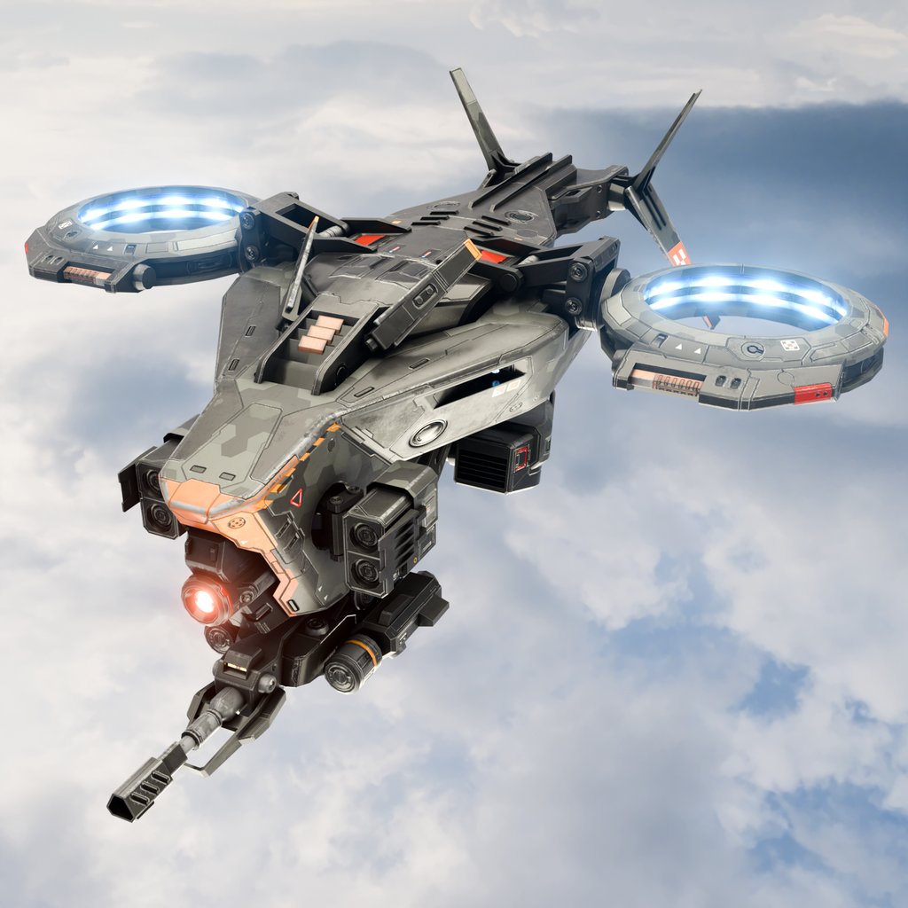Scifi drone fighter | Military Aircraft models | BlenderKit