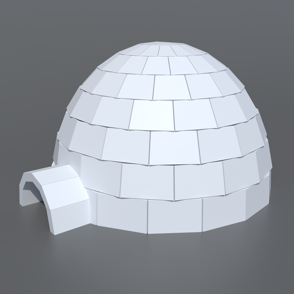 Low Poly Igloo | Buildings models | BlenderKit