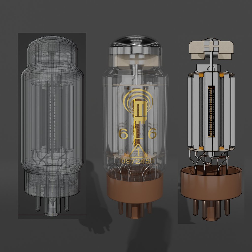 6L6 RFT Electron Tube | FREE Miscellaneous models | BlenderKit