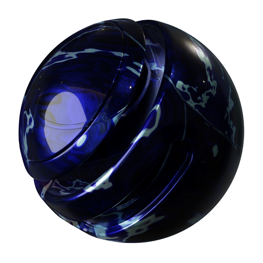 Procedural Royal Blue Cracked Marble | FREE marble materials | BlenderKit