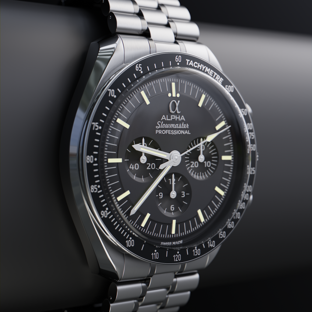 Silver watch Omega Speedmaster | Smart Watches models | BlenderKit