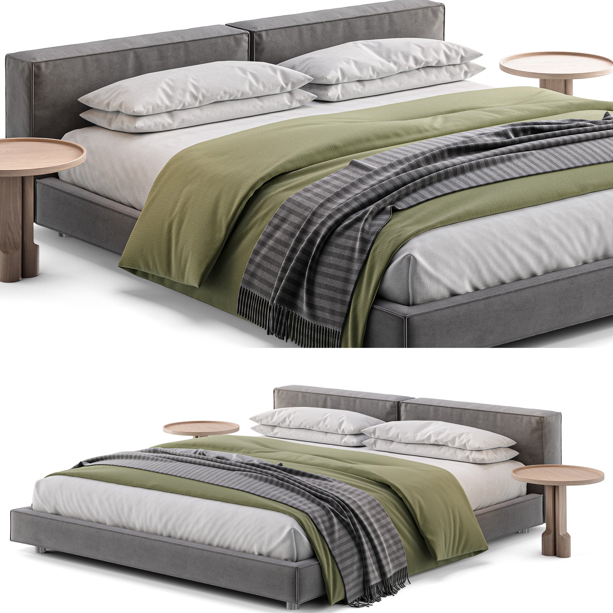 Bed Living Divani NeoWall | Beds models | BlenderKit