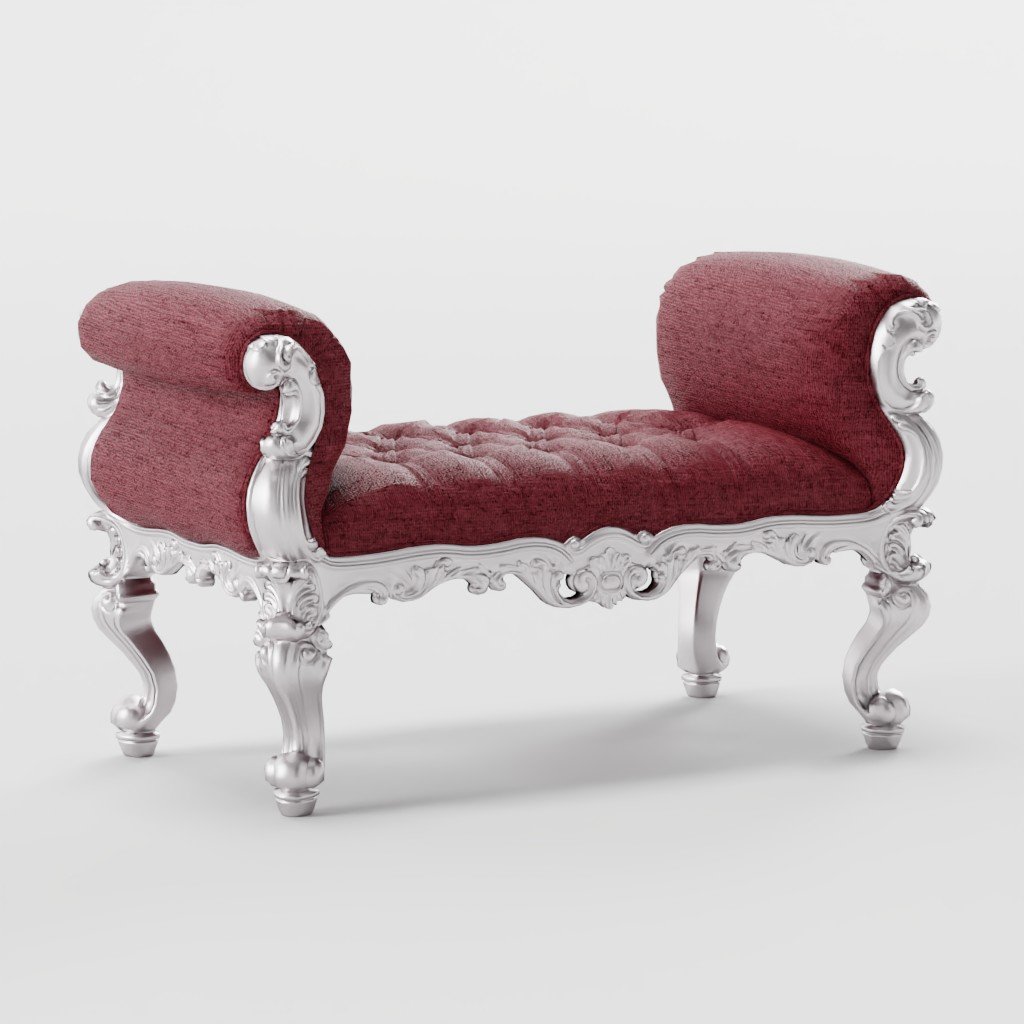 Baroque, bench, old | Sofas models | BlenderKit