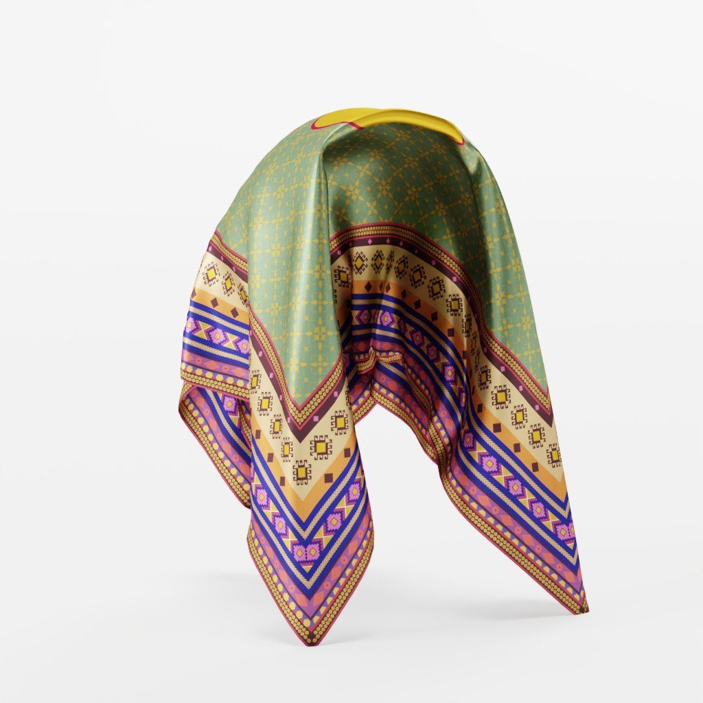 BlenderKit | Download the Satin Head Scarf model