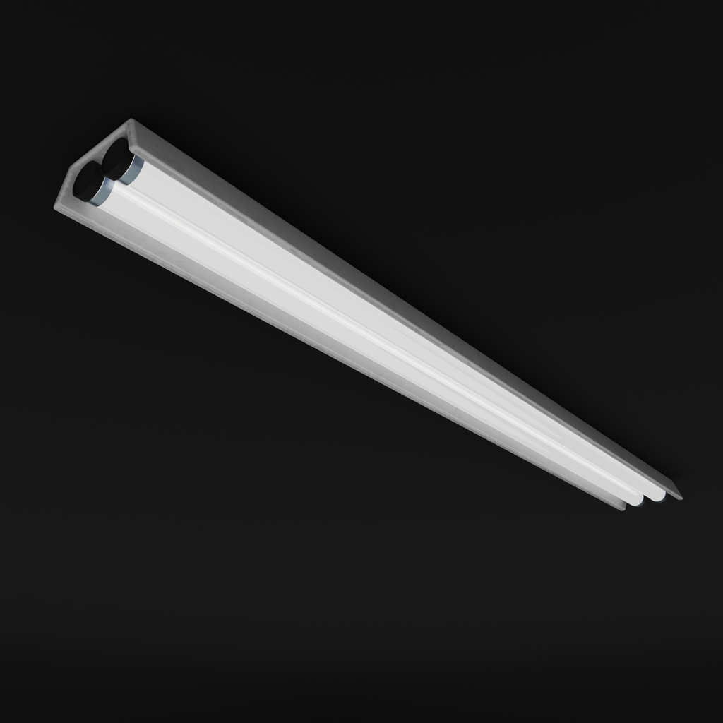 Industrial Fluorescent Ceiling Light | Ceiling Lights models | BlenderKit