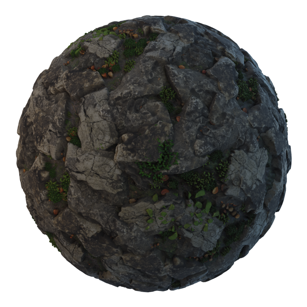 Mossy Cobblestone | FREE ground materials | BlenderKit