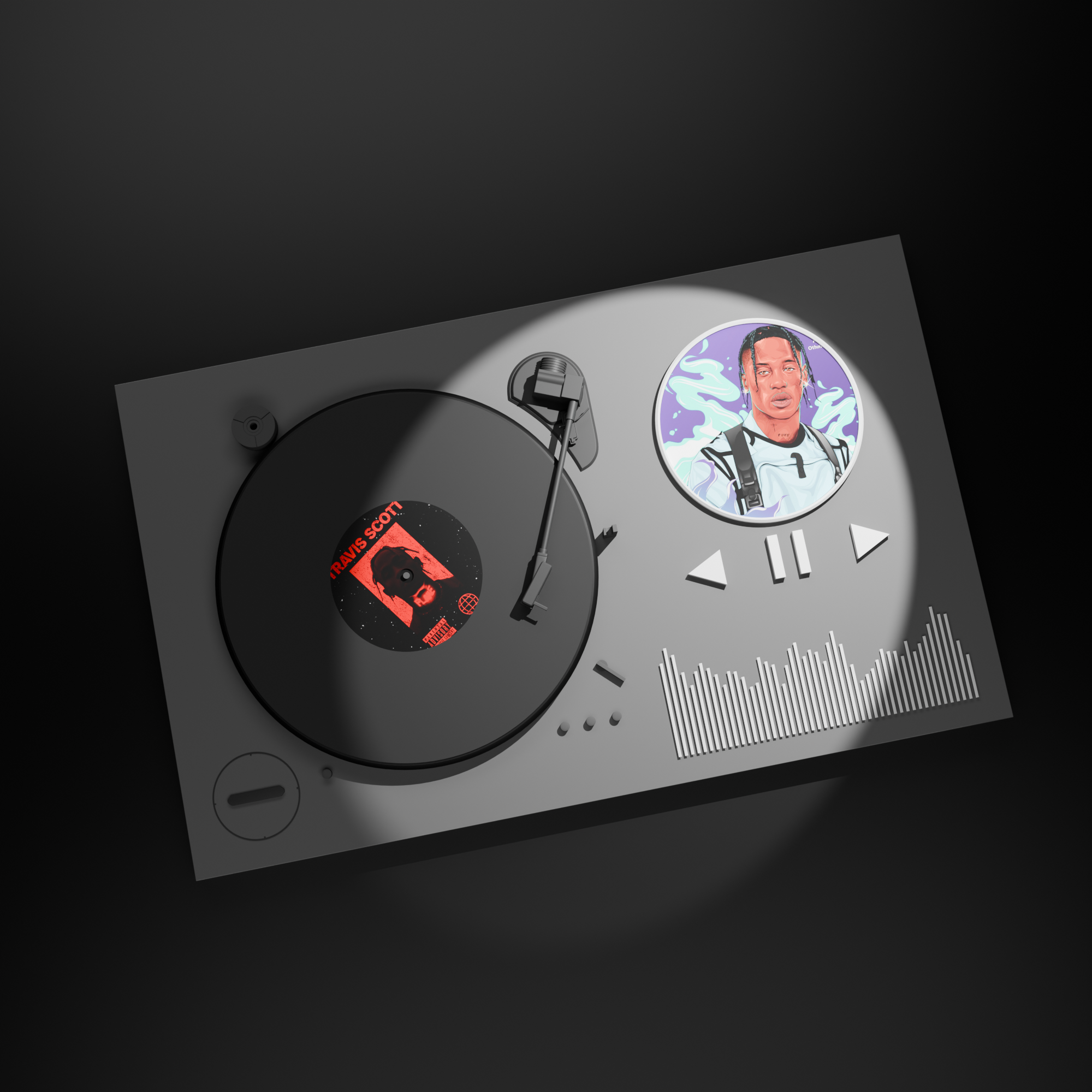 Music visualizer and vinyl record | FREE Thematic Scenes scenes ...