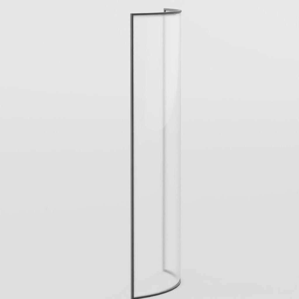 Curved Glass Window (Full Height) | FREE Windows models | BlenderKit