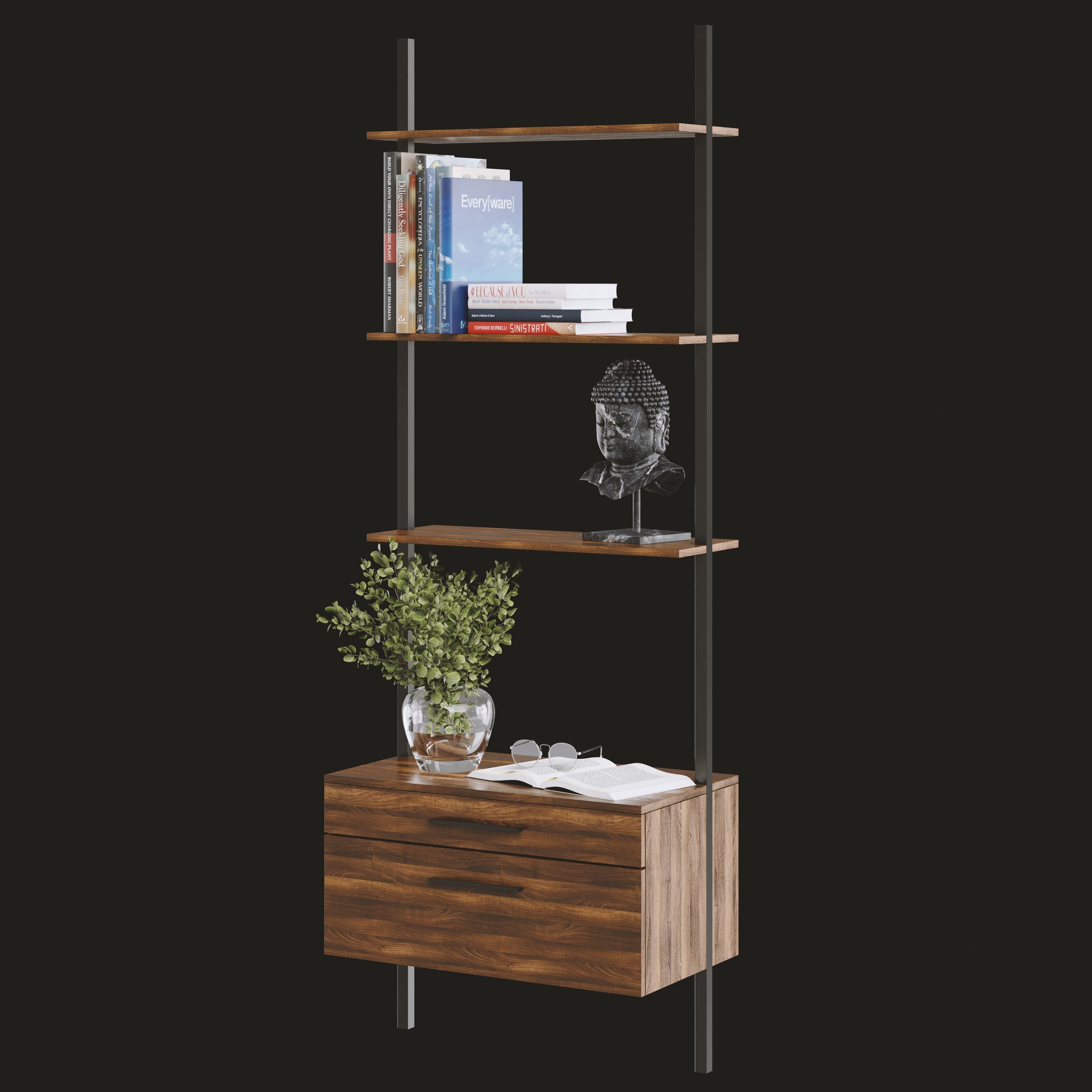 Bookcase 2 | Office Storage Spaces models | BlenderKit