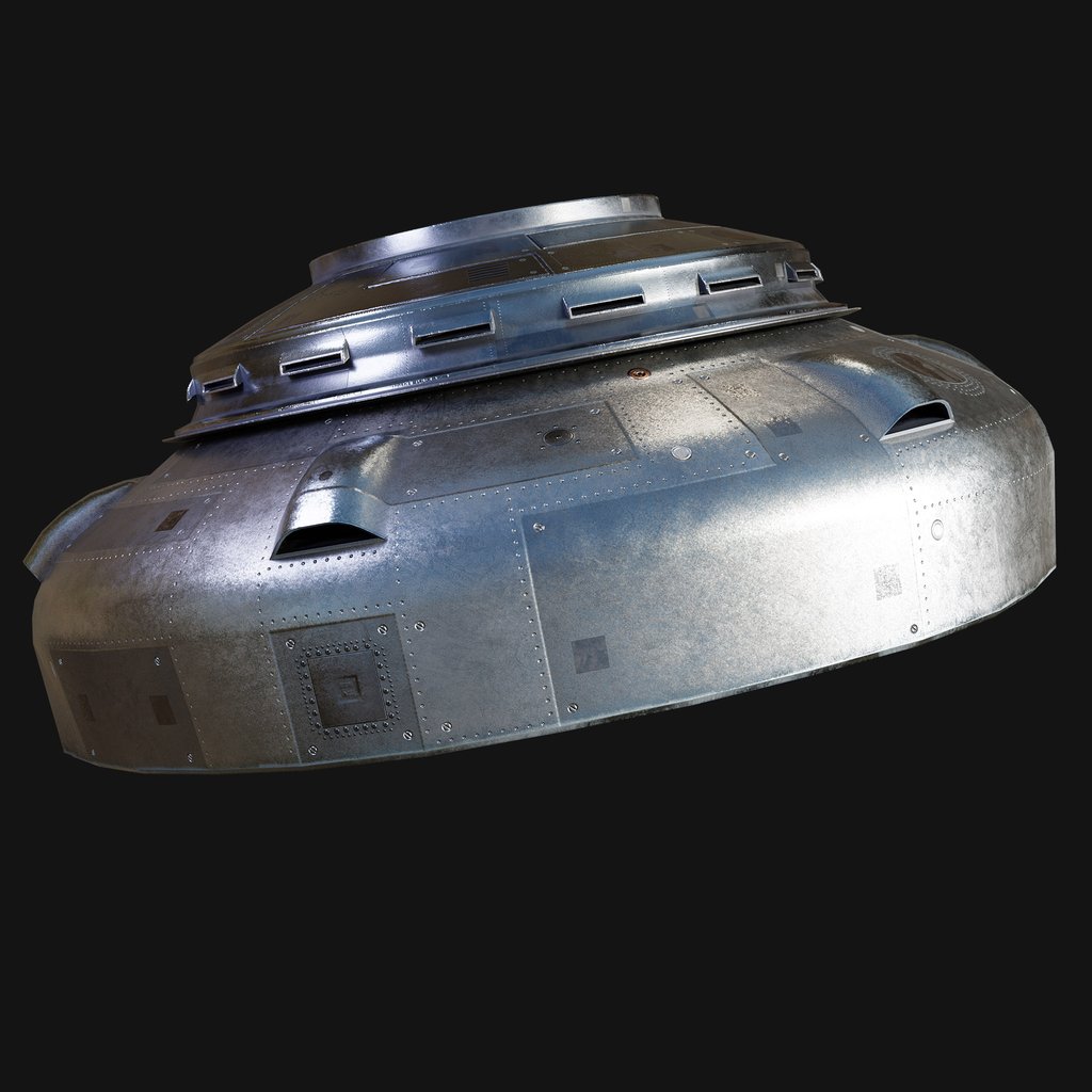 Reconnaissance Flying-Saucer Drone | Spacecraft models | BlenderKit
