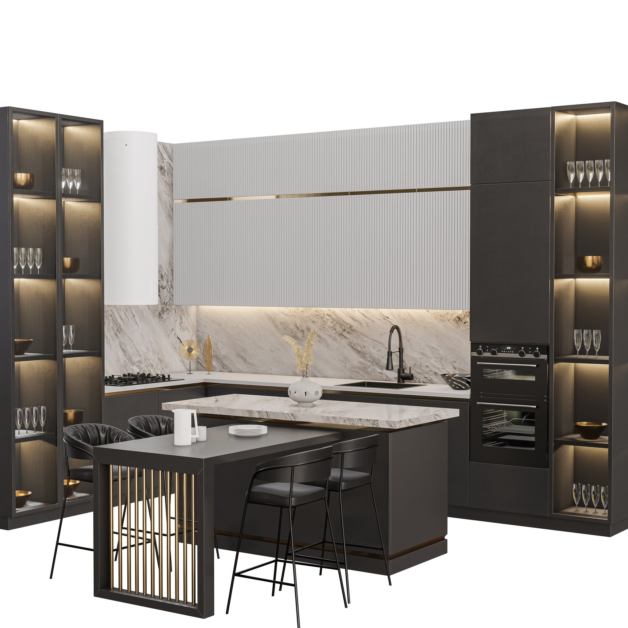 Kitchen modern A | Kitchen Sets models | BlenderKit