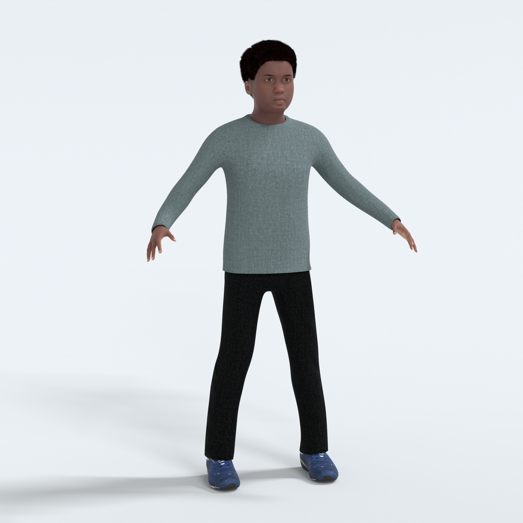 BlenderKit | Download the Will Kid Character Rigged model