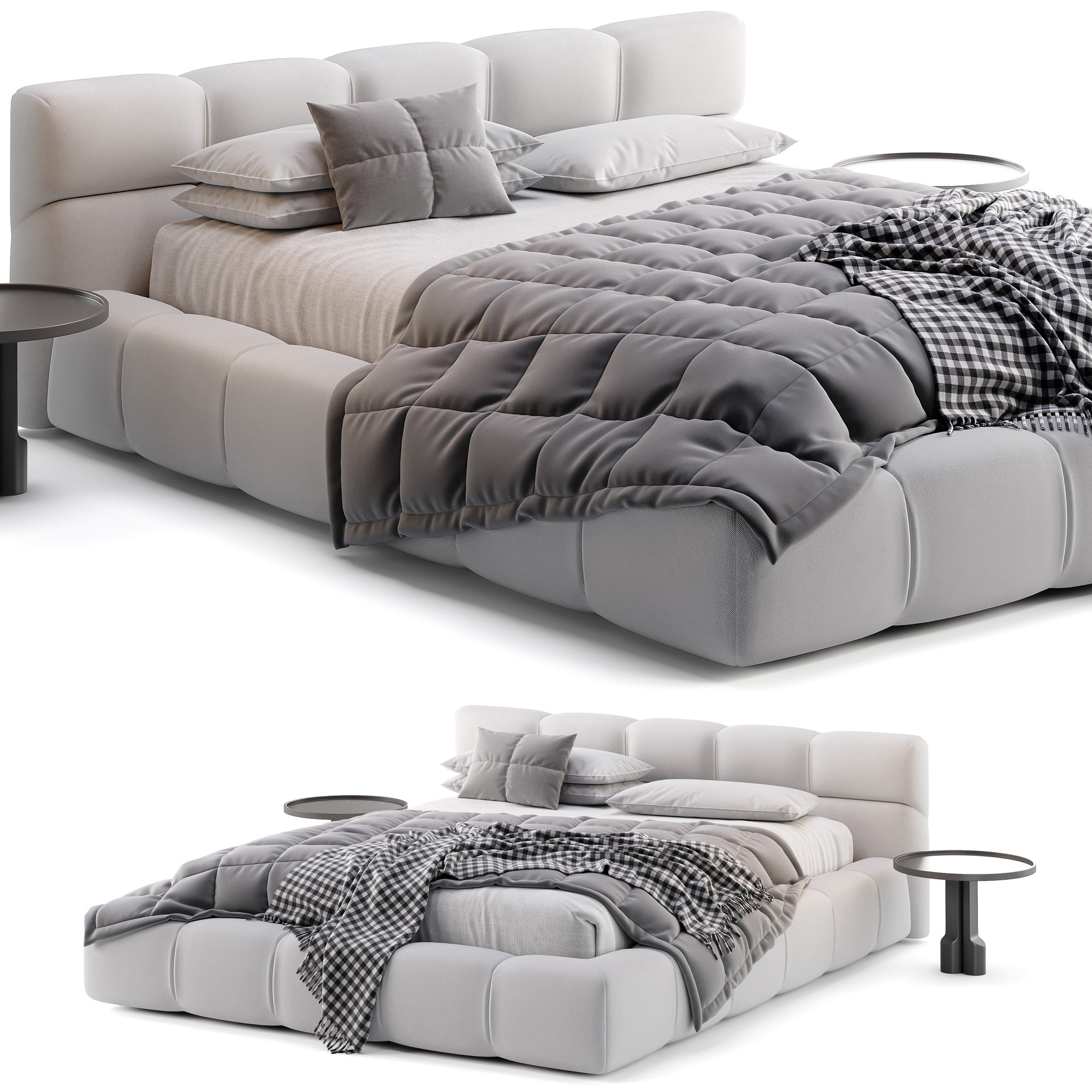 B&B ltalia Tufty bed | Beds models | BlenderKit