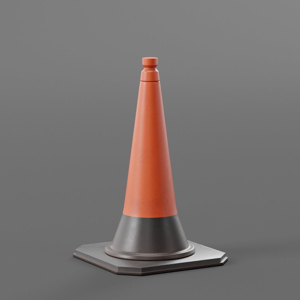 Small Cone | Urban Environment models | BlenderKit
