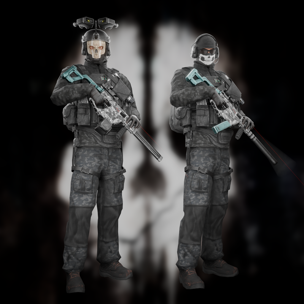 Ghost(CallOfDuty) | FREE Military Characters models | BlenderKit