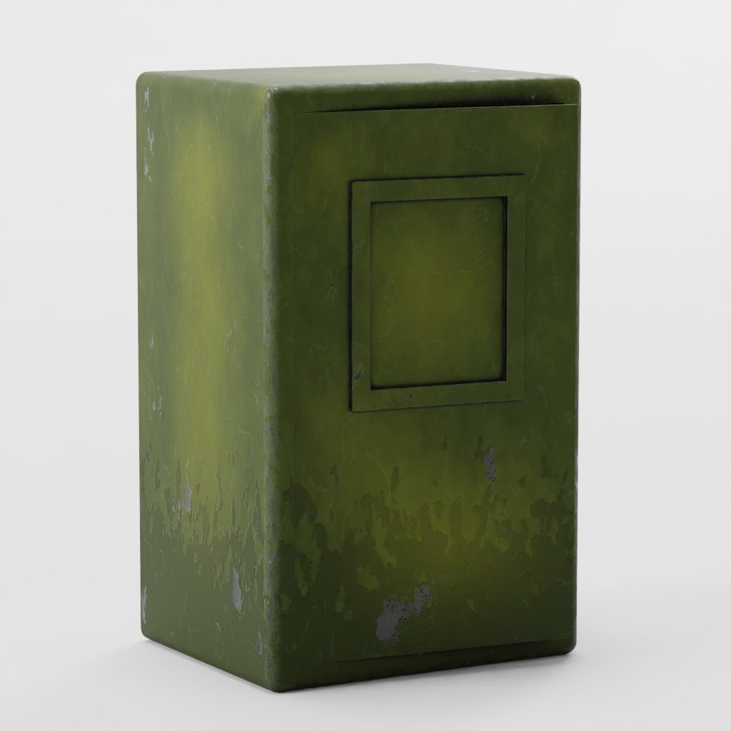 Old Damage Army Cabinet | Military models | BlenderKit