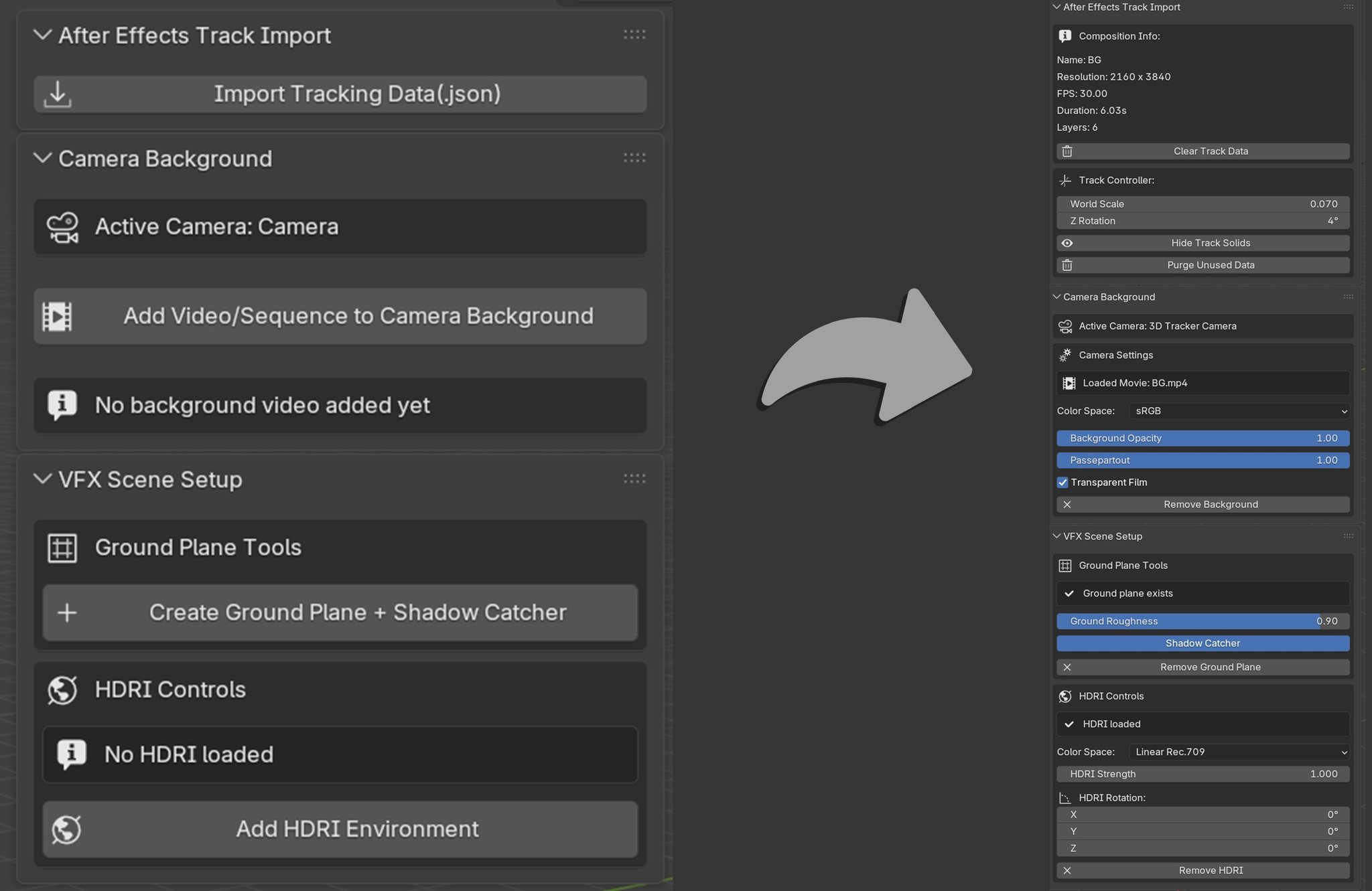 VFX Scene Builder - After Effects to Blender | BlenderKit