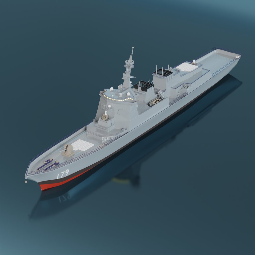 Aegis warship | Military Watercraft models | BlenderKit
