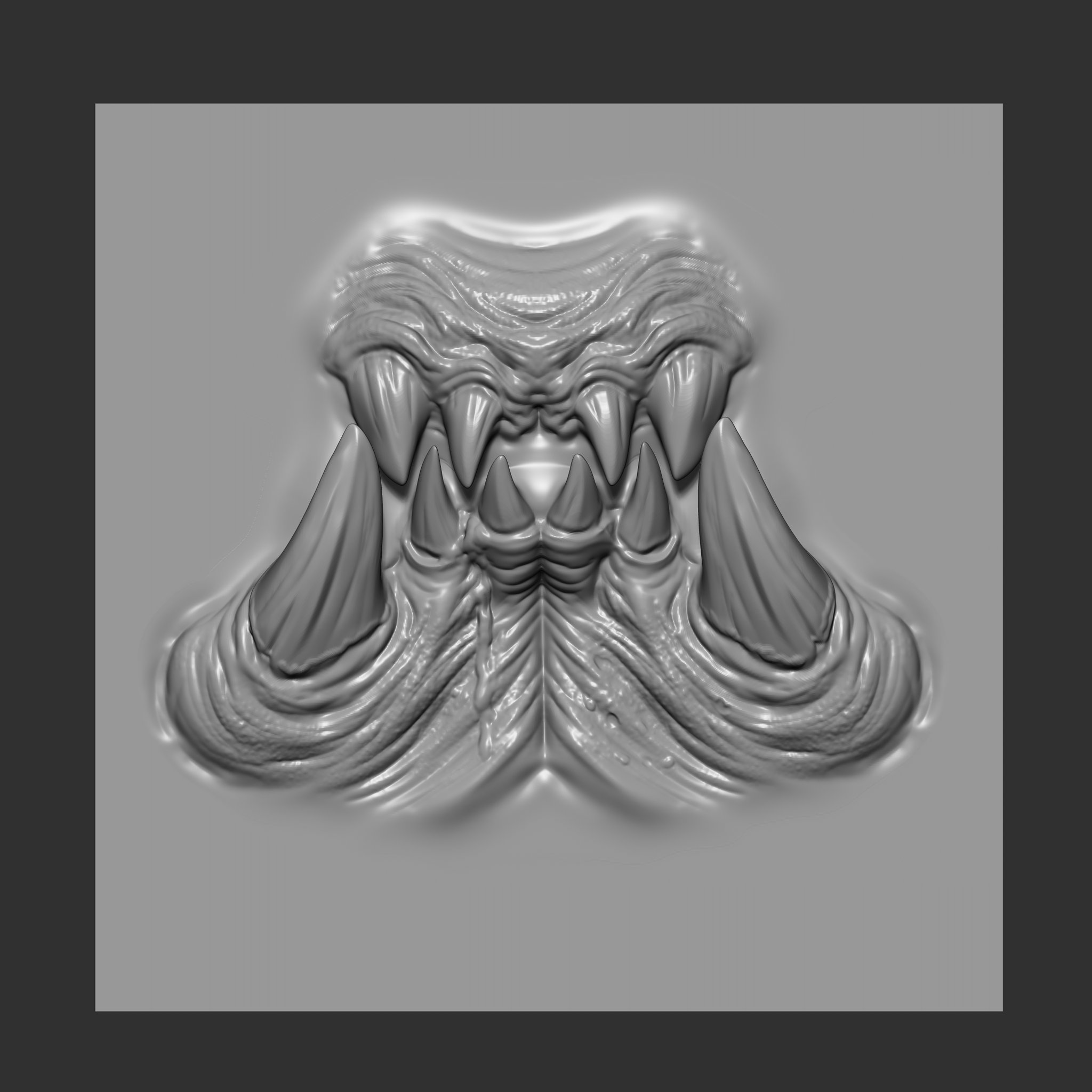 NS Demon mouth big jaw | Face / Head brushes | BlenderKit
