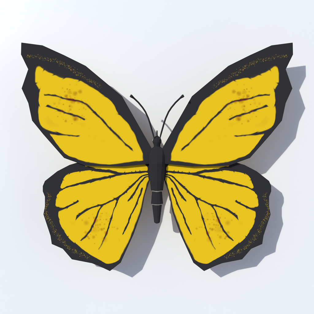 Low Poly Butterfly | Insects models | BlenderKit