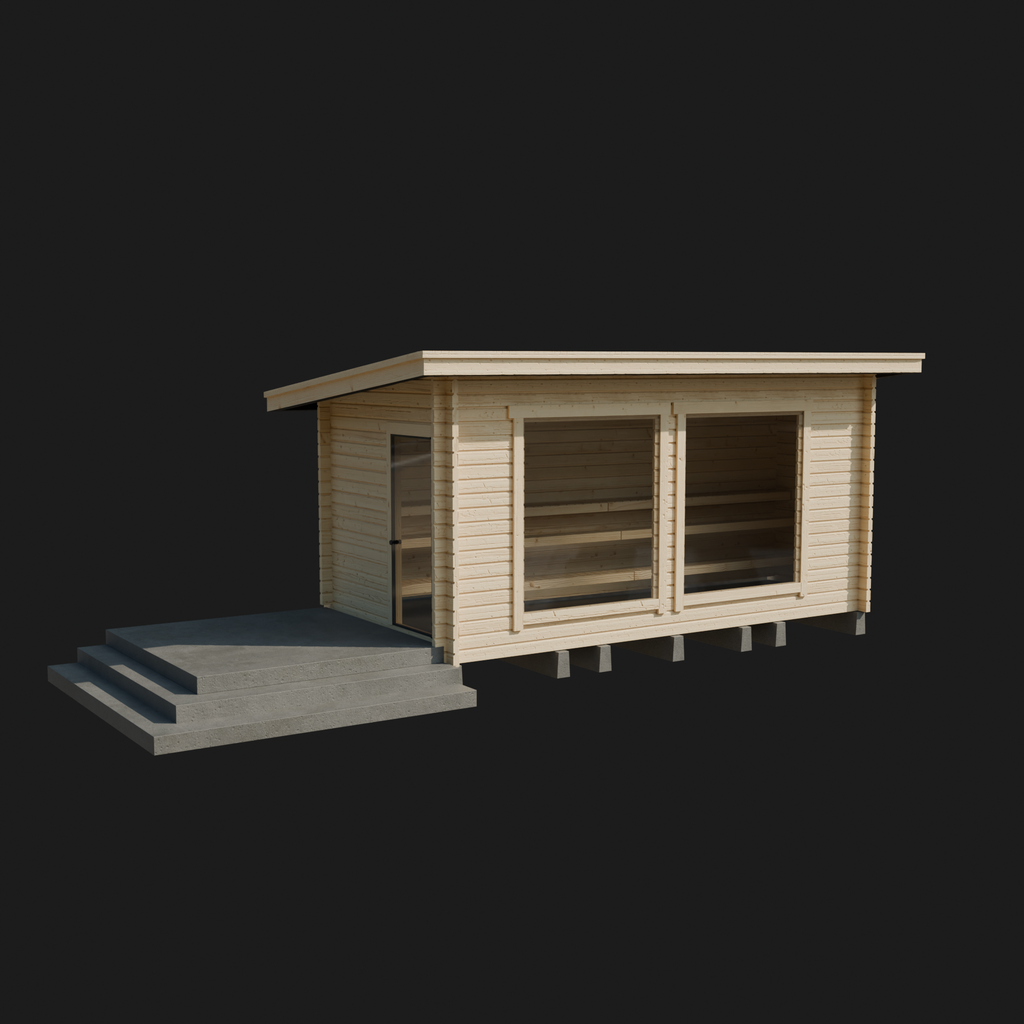 Wooden Cabin Building | Buildings models | BlenderKit