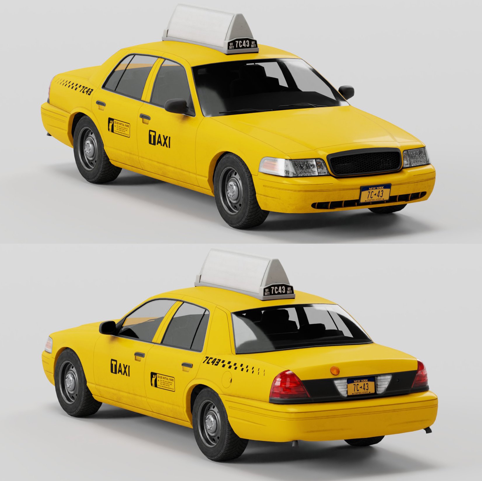 New York Taxi Cab | Taxis 3D Models models | BlenderKit