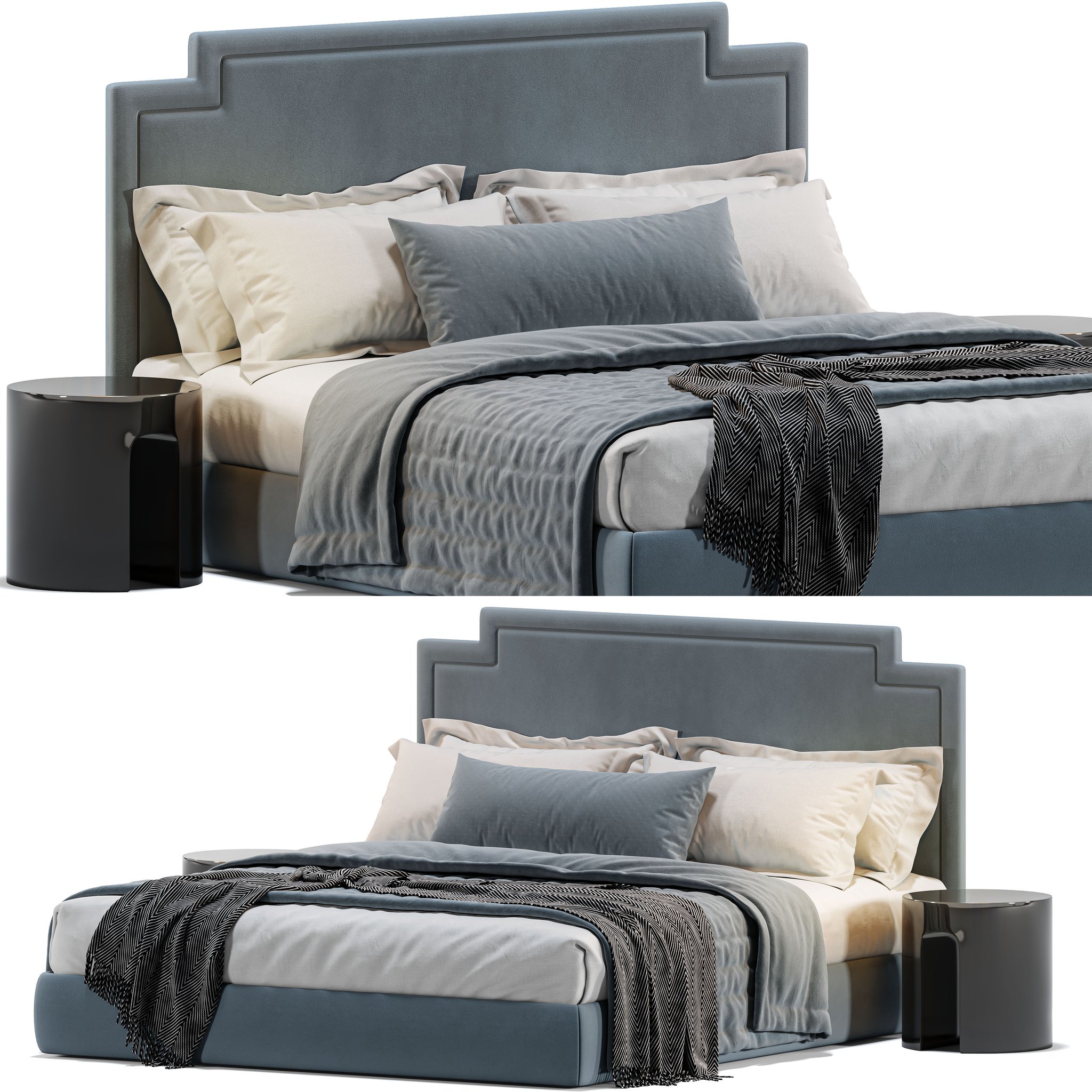 Bed MANTON by cazarina | Beds models | BlenderKit