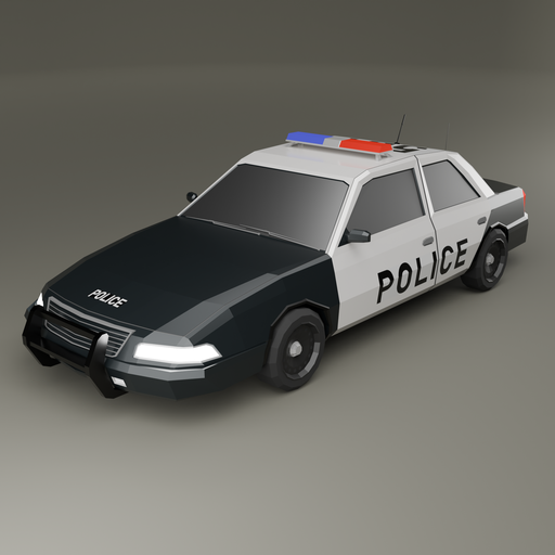 Stylized Low Poly Police Car | Police Vehicles 3D Models models ...