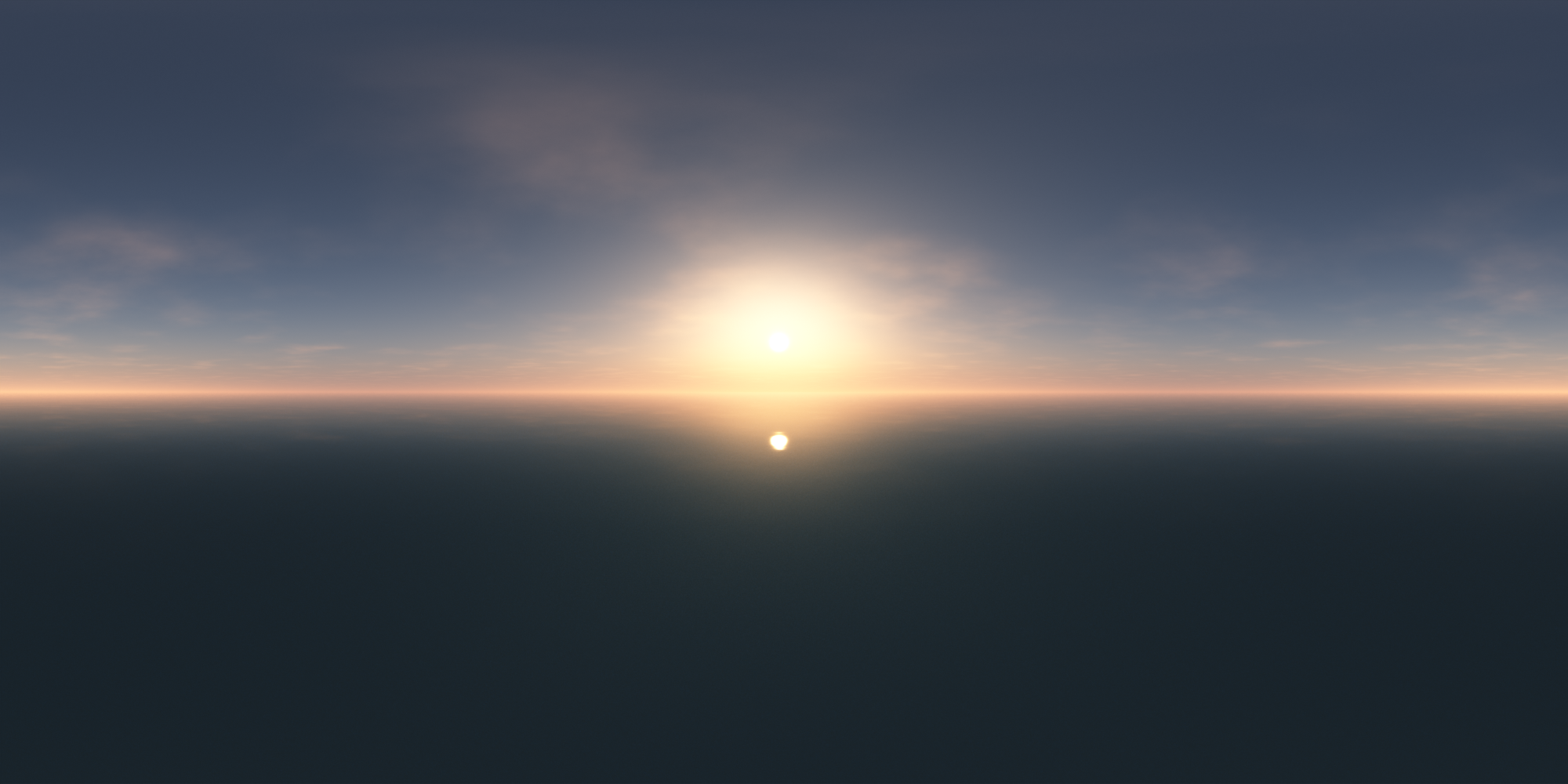 Sunny Colorful Sunset over Water | Nature HDRis | BlenderKit