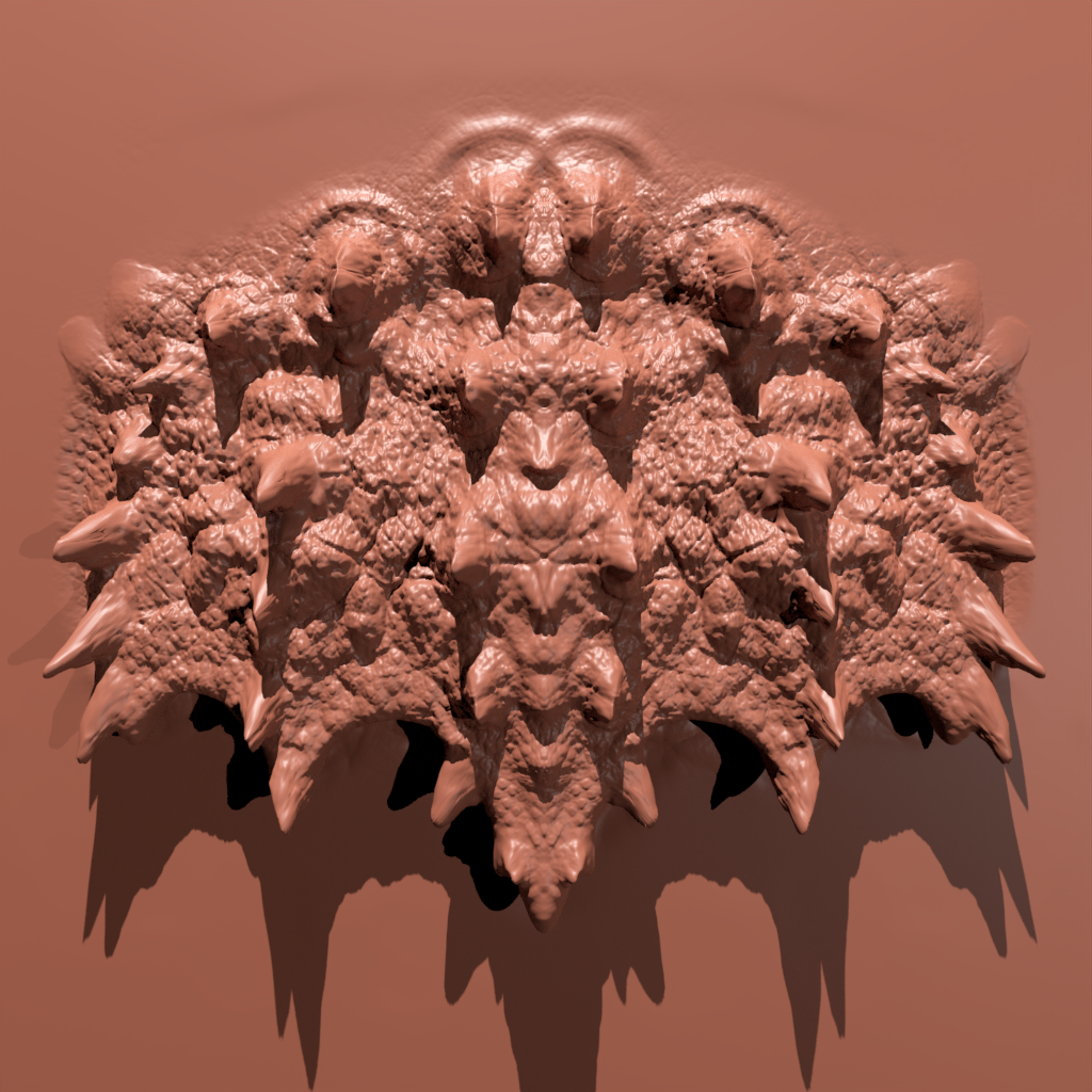 Large Single Godzilla Scale | Scales brushes | BlenderKit