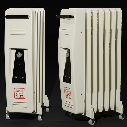 Vintage Electric Radiator | Interior Design models | BlenderKit