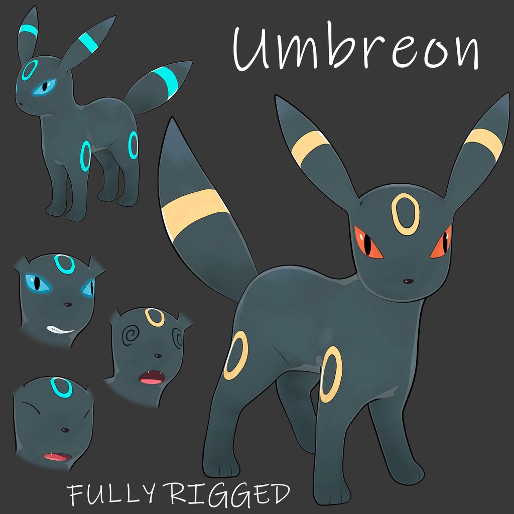 Umbreon | FREE Monsters & Creatures models | BlenderKit