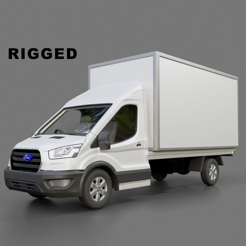 Ford Transit Box Truck | Trucks models | BlenderKit