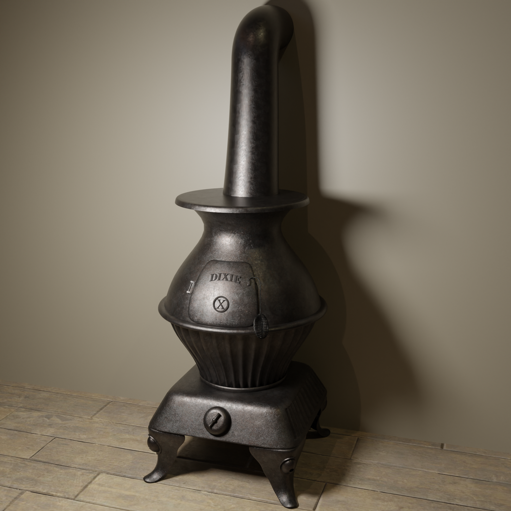 Potbelly Stove | FREE Kitchen Appliances models | BlenderKit