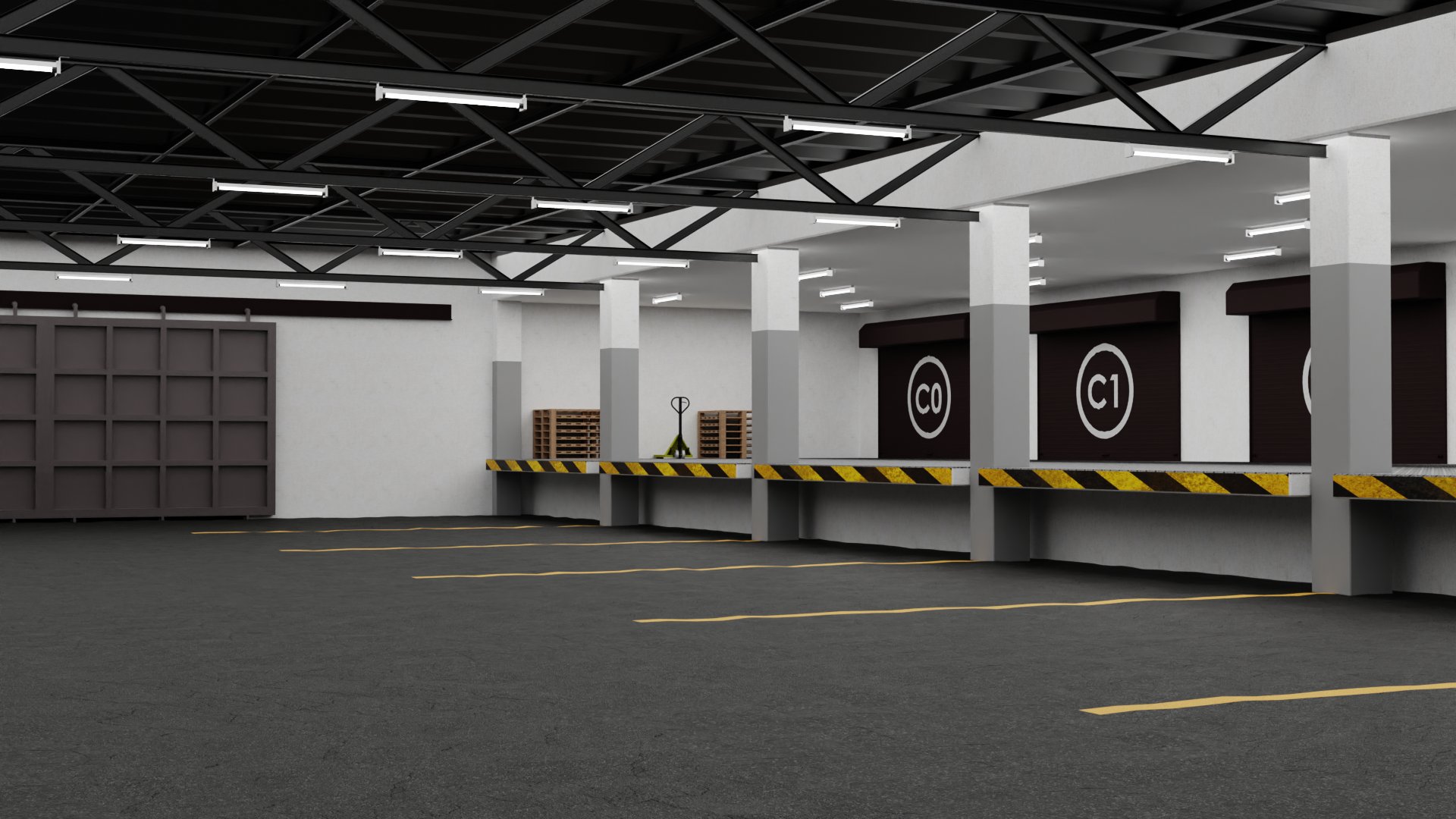 Warehouse | FREE Industrial scenes | BlenderKit