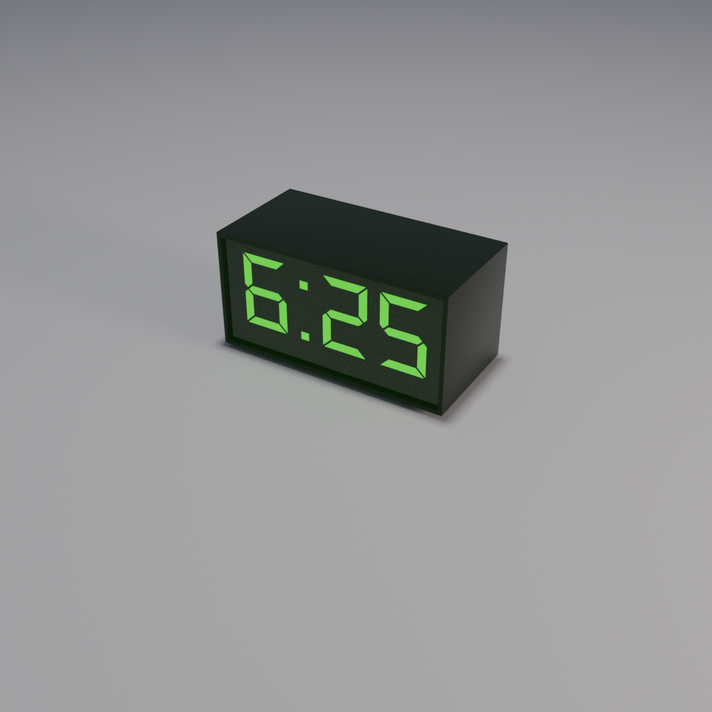 Digital Clock | Clocks models | BlenderKit