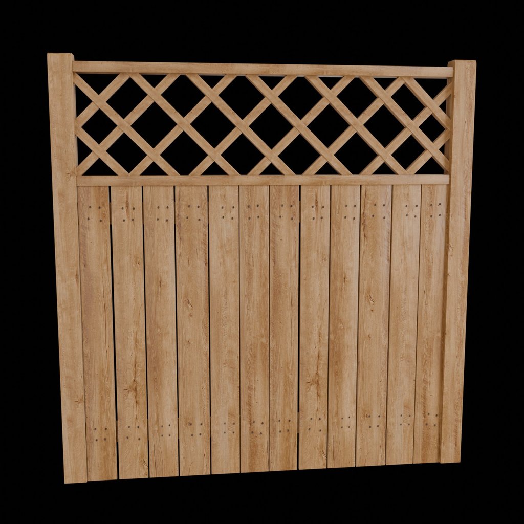 Wood Fence | Fences models | BlenderKit