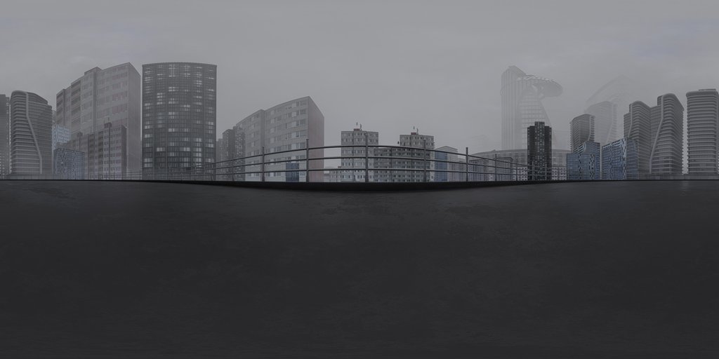 Cloudy Cityscape Panorama HDRI | Cityscapes HDRis | BlenderKit