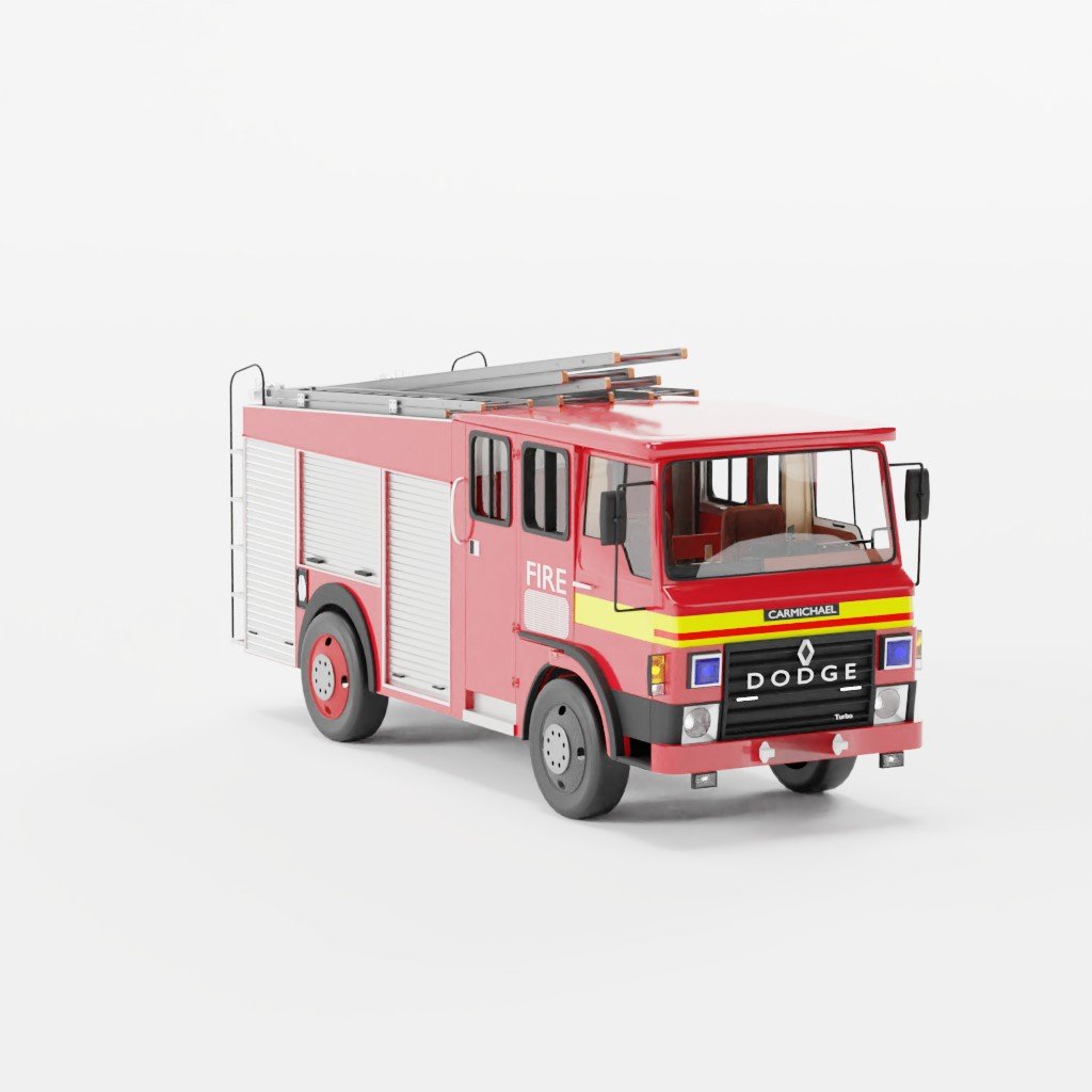 Renault Dodge Fire Engine | Fire Trucks models | BlenderKit