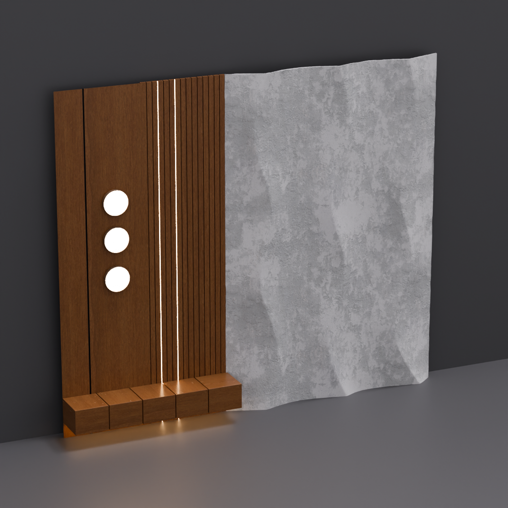 Fluted Wall Panel | FREE 3D Panels models | BlenderKit