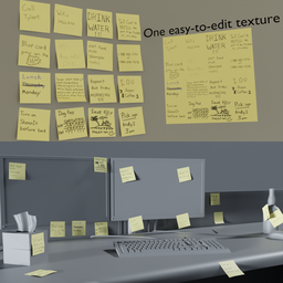 Sticky Notes | FREE Stationeries models | BlenderKit