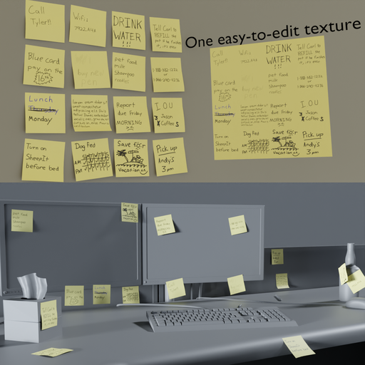 Sticky Notes | FREE Stationeries models | BlenderKit